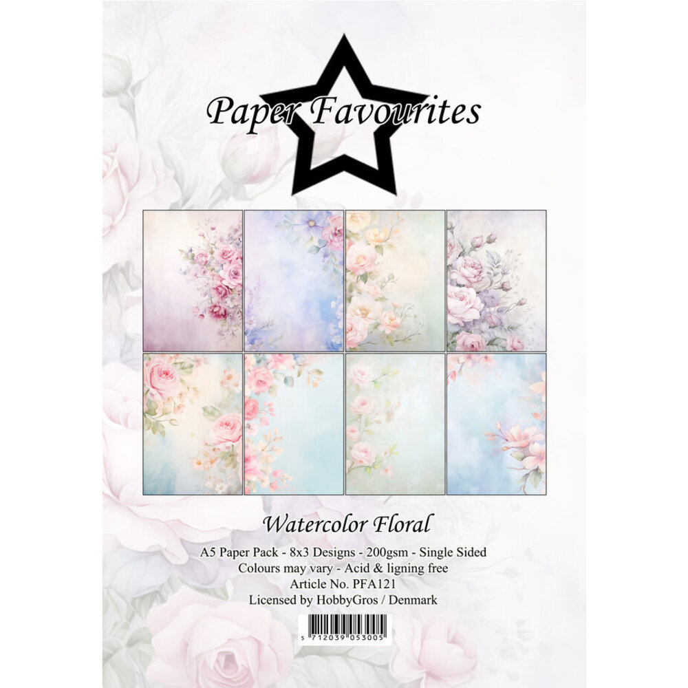 Paper Favourites Watercolor Floral A5 Paper Pack (PFA121) - Paperpads.nl
