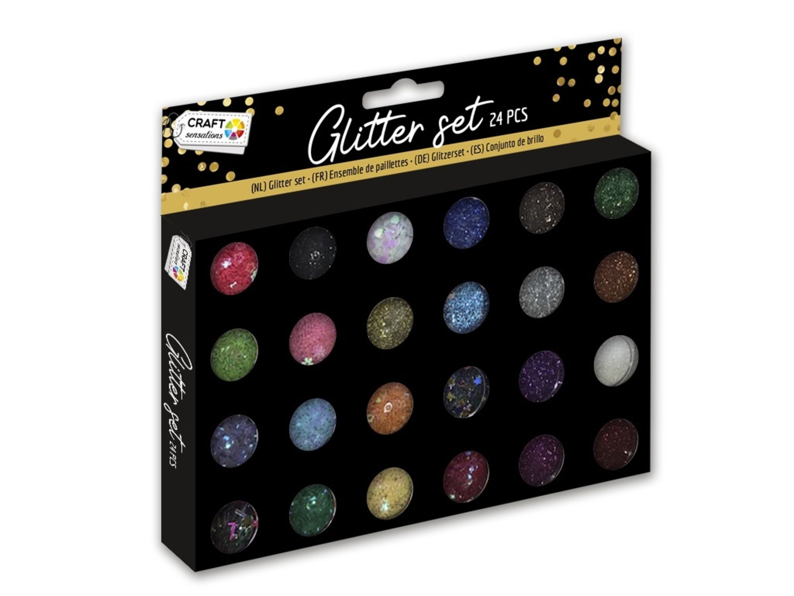 Craft ID Glitterset 24 pcs (CR1204/GE) - Paperpads.nl
