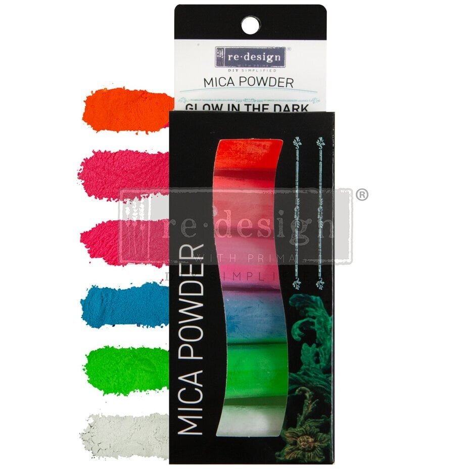 Re-Design Glow In The Dark Mica Powder Set (662851) - Paperpads.nl