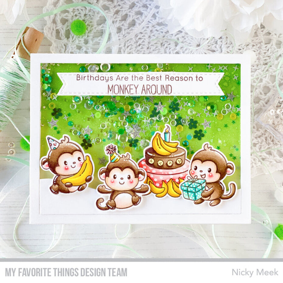 My Favorite Things Monkey Around Stamp & Die Duo (DUO-104) - Paperpads.nl