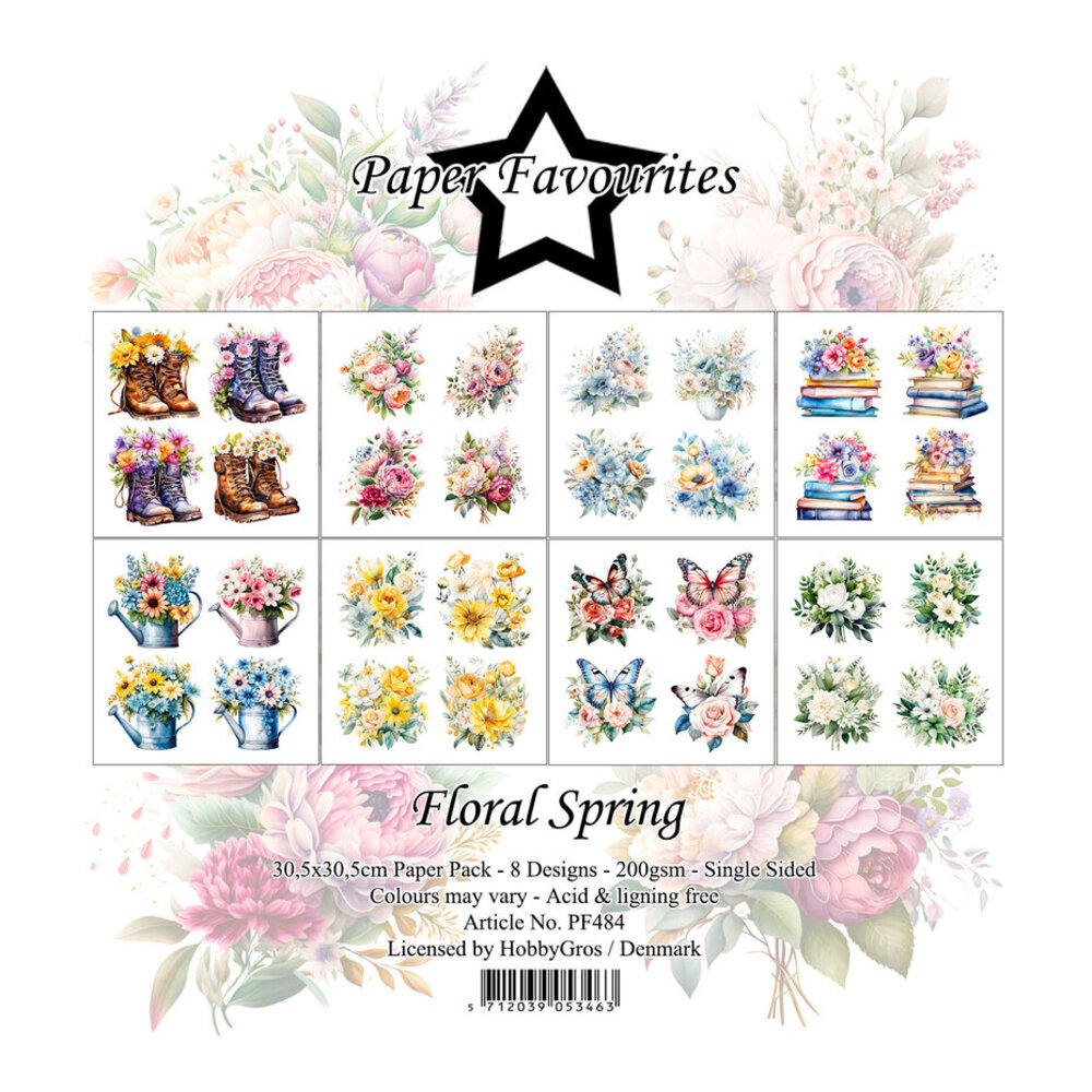 Paper Favourites Floral Spring 12x12 Inch Paper Pack (PF484) - Paperpads.nl