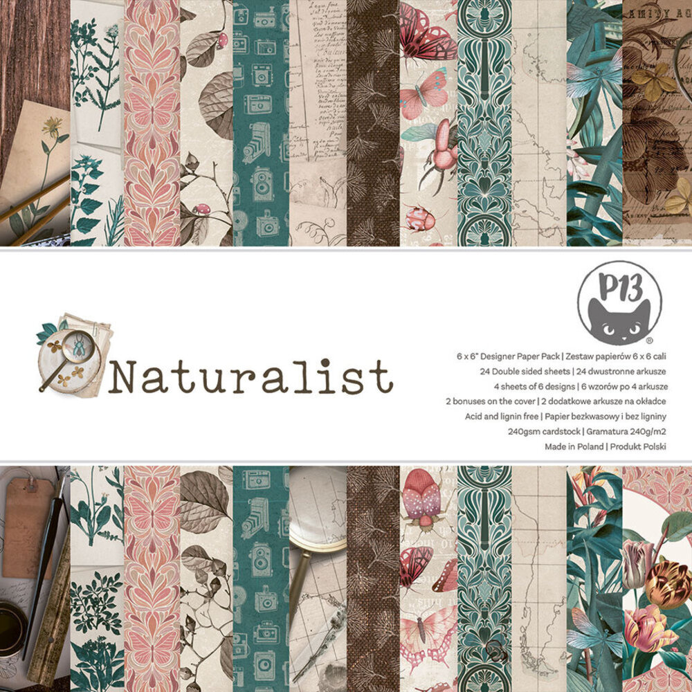 P13 Naturalist 6x6 Inch Paper Pad (P13-NAT-09) - Paperpads.nl