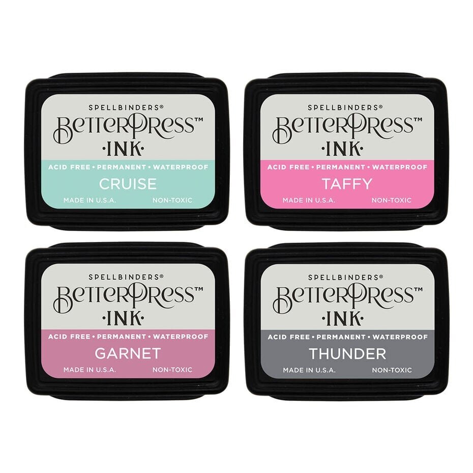 Spellbinders BetterPress Mini Ink Pad Set Jet Set (BPI-023) - Paperpads.nl