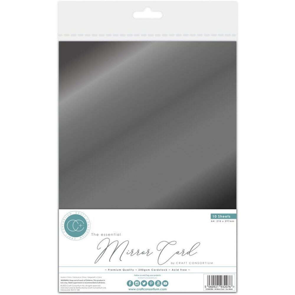 Craft Consortium The Essential Mirror Card A4 Gun Metal (CCEMC006 ...