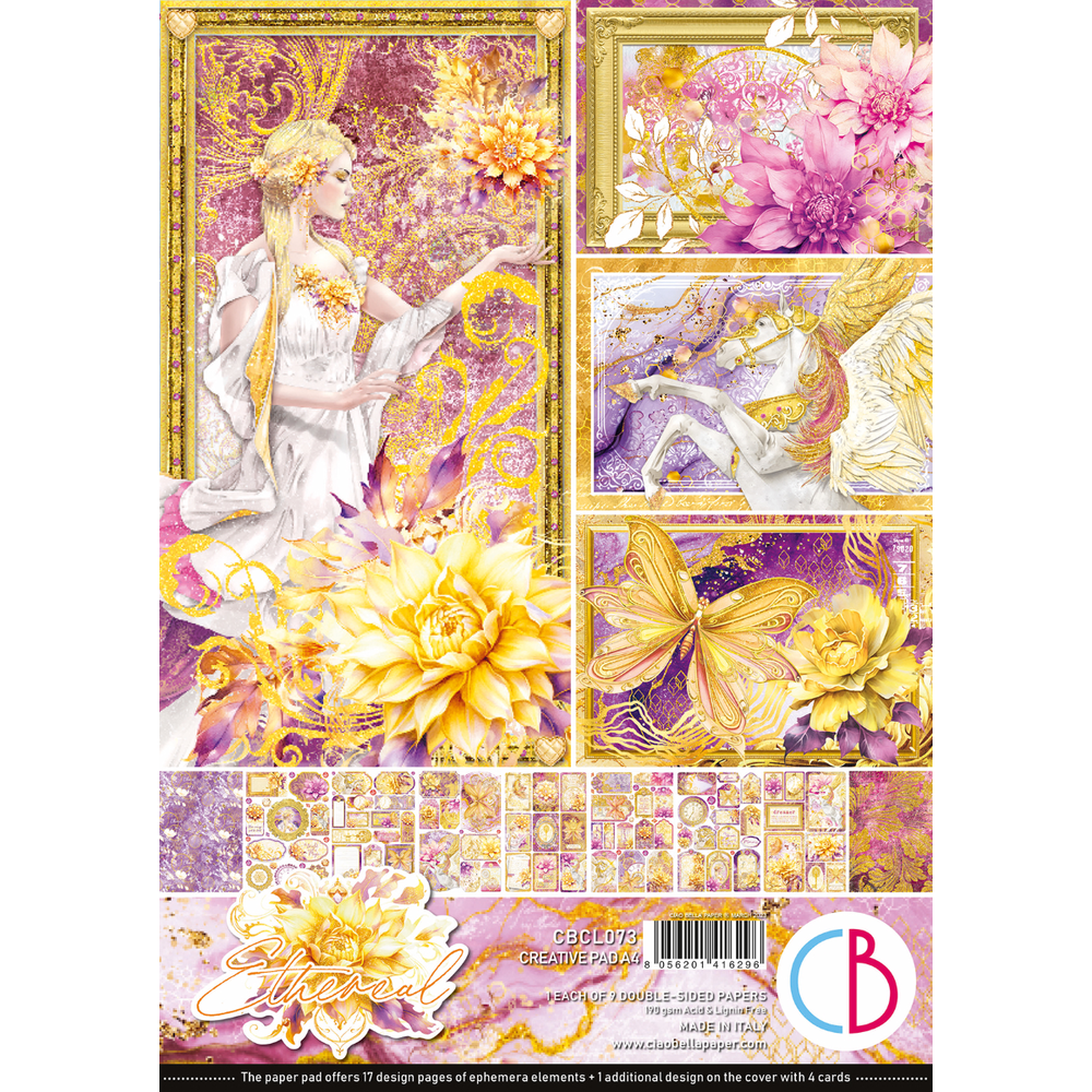 Ciao Bella Papercrafting Ethereal A4 Creative Pad (CBCL073) - Paperpads.nl