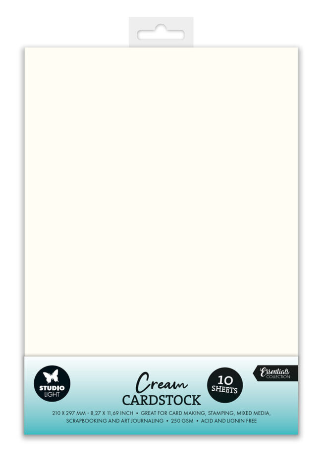 Studio Light Cardstock A4 Cream (10pcs) (SL-CO-PS40) - Paperpads.nl