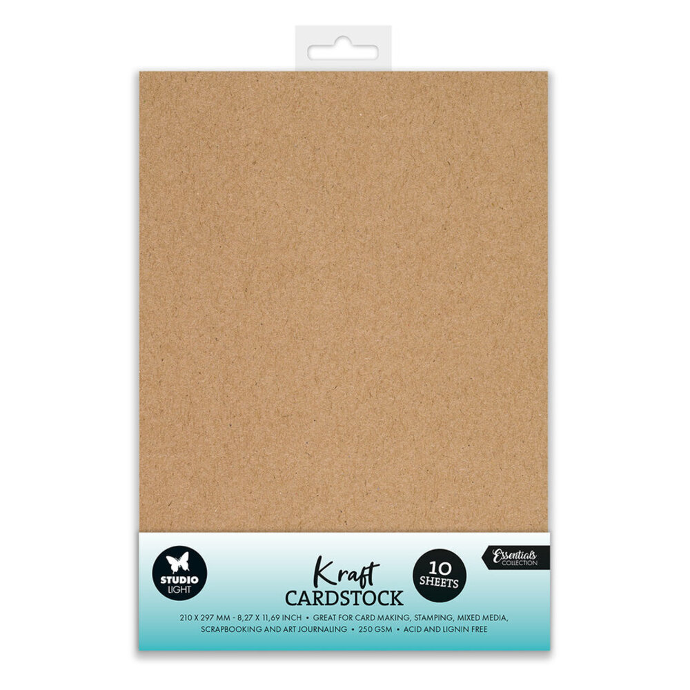 Studio Light Cardstock A4 Kraft (10pcs) (SL-CO-PS42) - Paperpads.nl