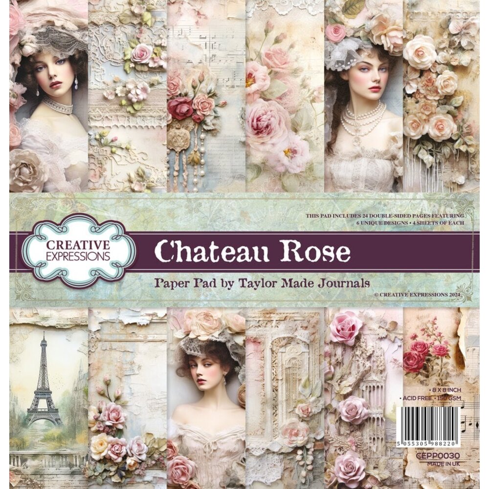 Creative Expressions Chateau Rose 8x8 Inch Paper Pad (CEPP0030 ...