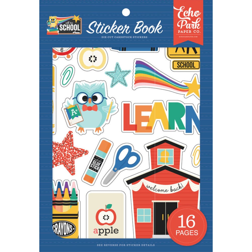 Echo Park Off To School Sticker Book (OTS370029) - Paperpads.nl