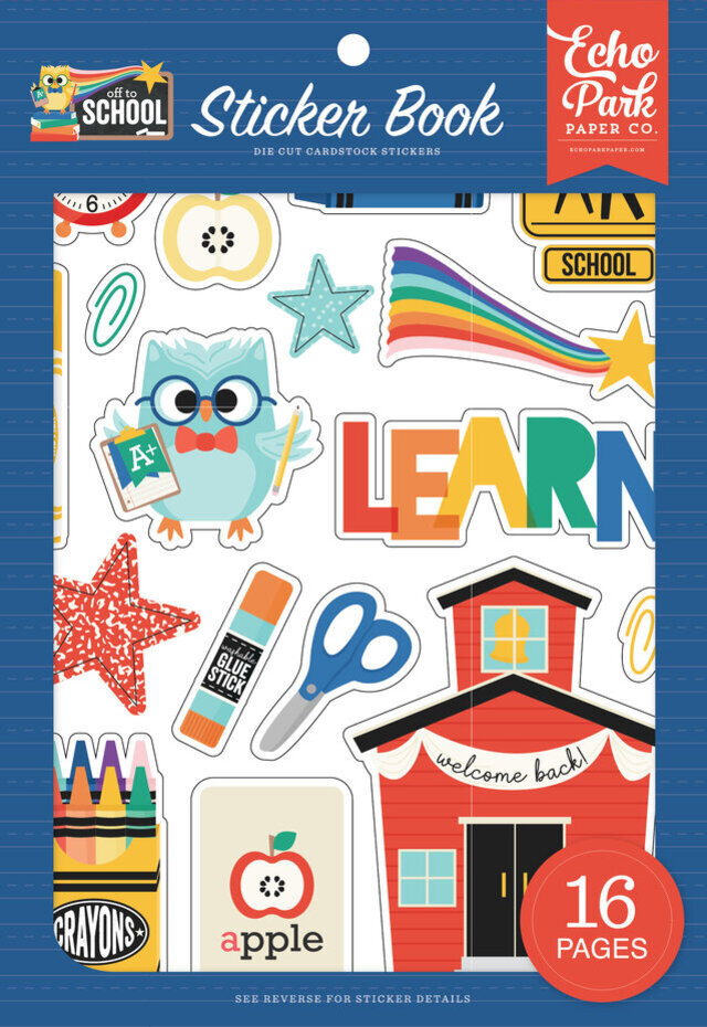 Echo Park Off To School Sticker Book (OTS370029) - Paperpads.nl