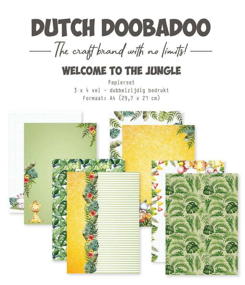 Dutch Doobadoo Welcome to the Jungle A4 Paper Pack (473.005.062 ...