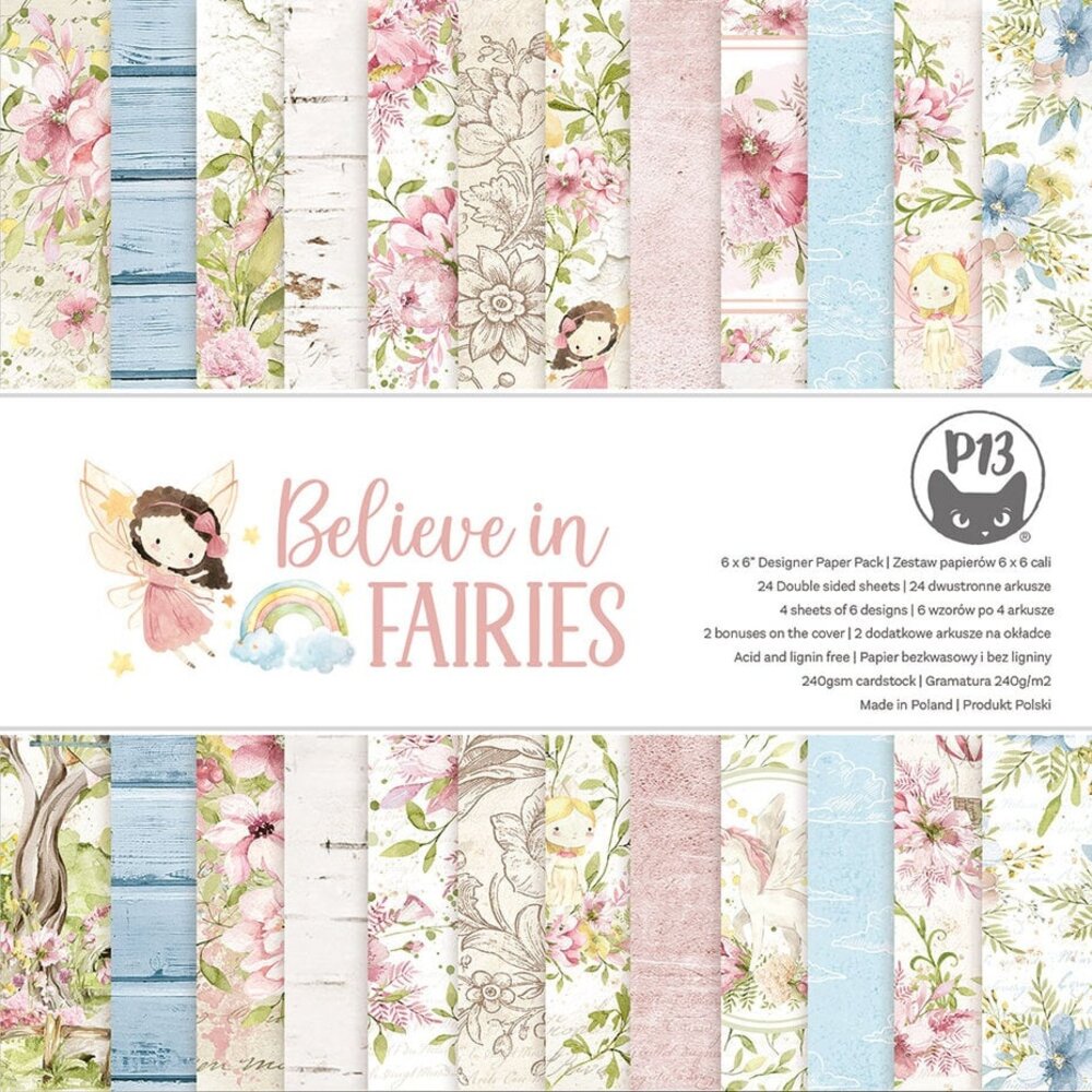 P13 Believe in Fairies 6x6 Inch Paper Pad (P13-BIF-09) - Paperpads.nl