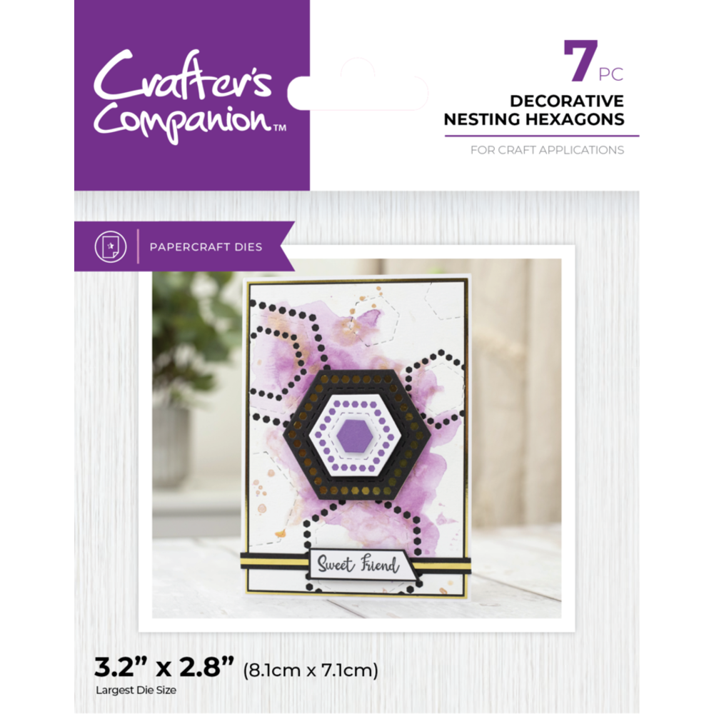 Crafter's Companion Decorative Nesting Hexagons Dies (CC-MD-ELE-DNHEX ...
