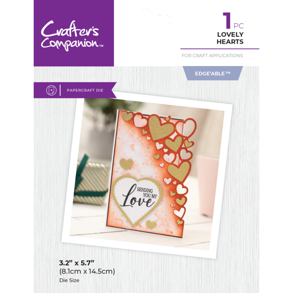 Crafter's Companion Lovely Hearts Edge'able Dies (CC-MD-EDG-LOHEA ...