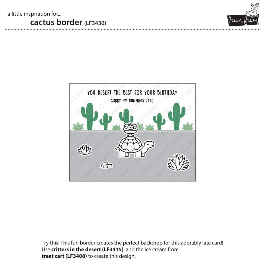 Lawn Fawn Cactus Border Dies (LF3436) - Paperpads.nl