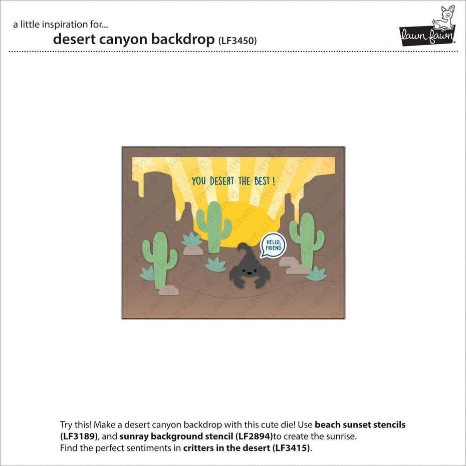 Lawn Fawn Desert Canyon Backdrop Dies (LF3450) - Paperpads.nl