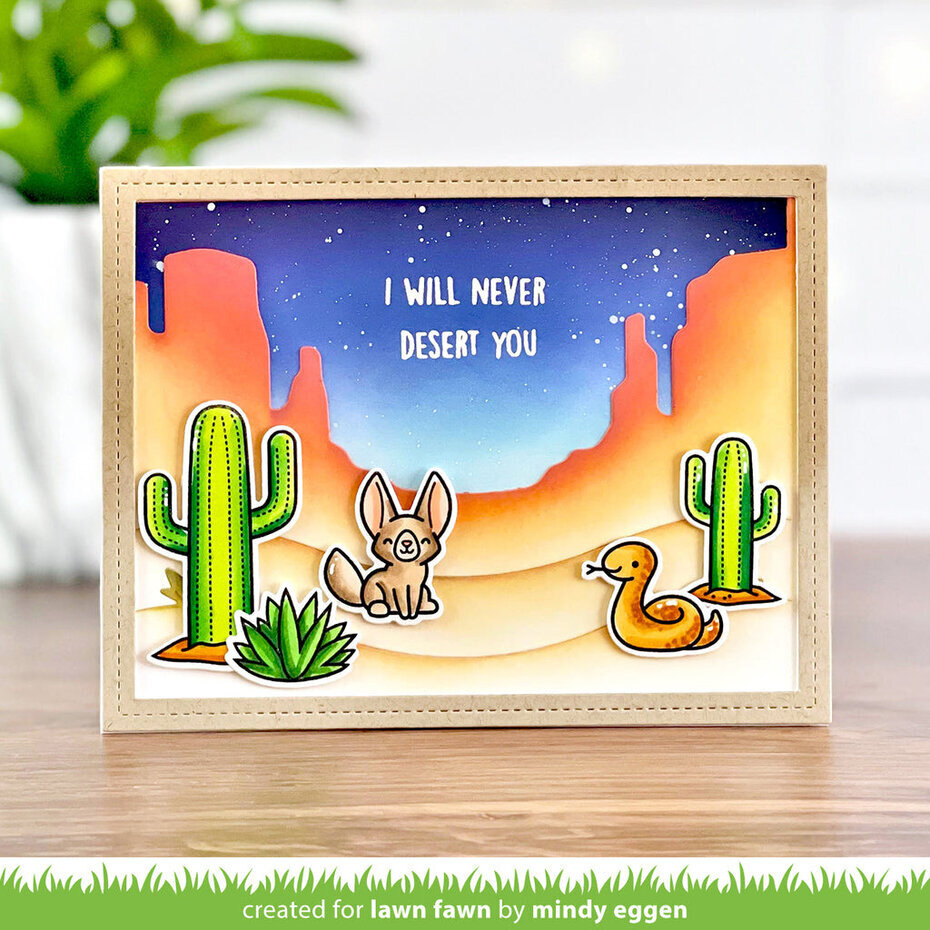 Lawn Fawn Desert Canyon Backdrop Dies (LF3450) - Paperpads.nl