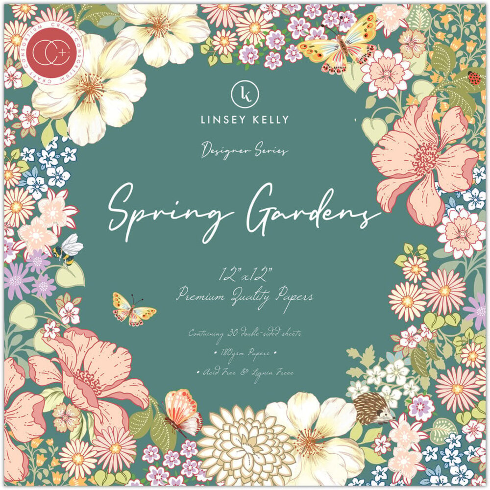 Craft Consortium Spring Gardens 12x12 Inch Paper Pad (CCDPAD002 ...