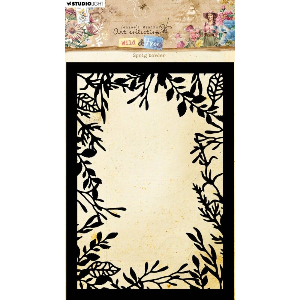 Studio Light Wild & Free Masking Stencil Sprig Border (JMA-WAF-MASK283 ...