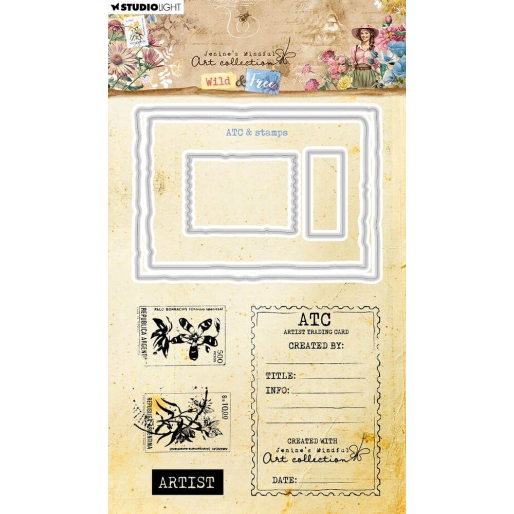 Studio Light Wild & Free Stamp & Die ATC & Stamps (JMA-WAF-SCD82 ...
