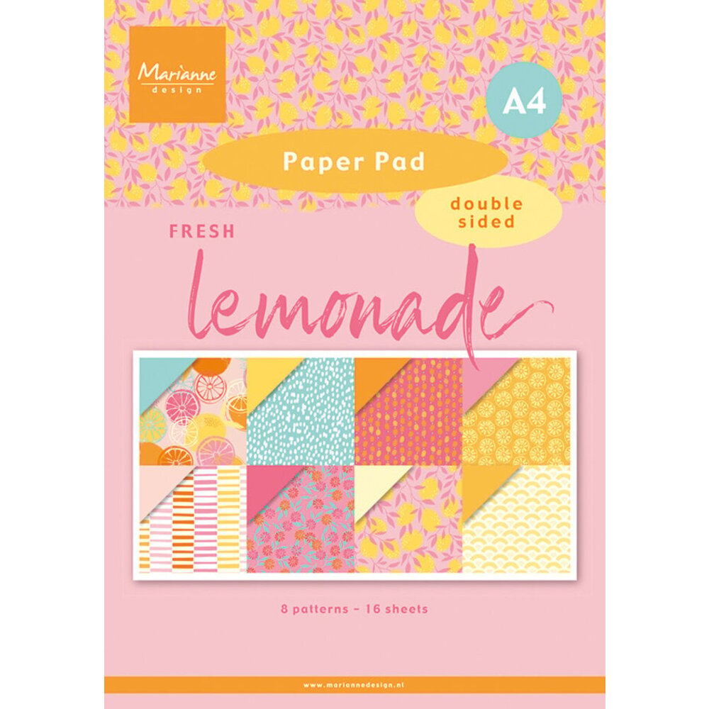 Marianne Design Fresh Lemonade A4 Pretty Papers Bloc (PK9190 ...