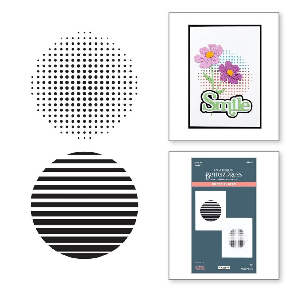 Spellbinders Spotlight Frames & Florals Spotlight Circle Duo Press Pla ...