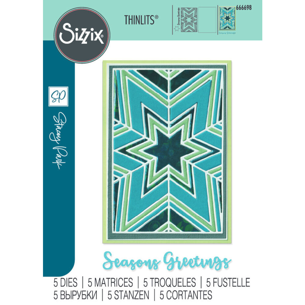 Sizzix Thinlits Die Set Star Bright (666698) - Paperpads.nl