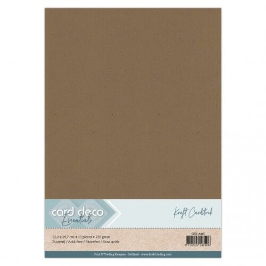 Card Deco Kraft Cardstock A4 (GKK-A445) - Paperpads.nl