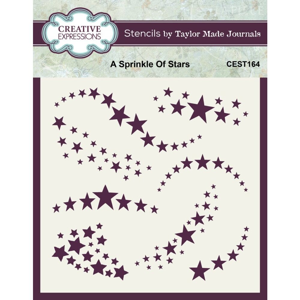 Creative Expressions A Sprinkle Of Stars 6x6 Inch Stencil (CEST164 ...