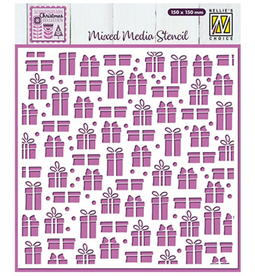 Nellie Snellen Masking Stencil Presents (MMS4K-074) - Paperpads.nl
