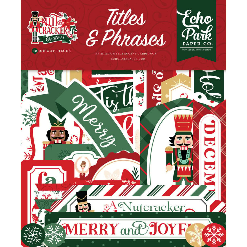 Echo Park Nutcracker Christmas Ephemera Titles & Phrases (NC387032 ...