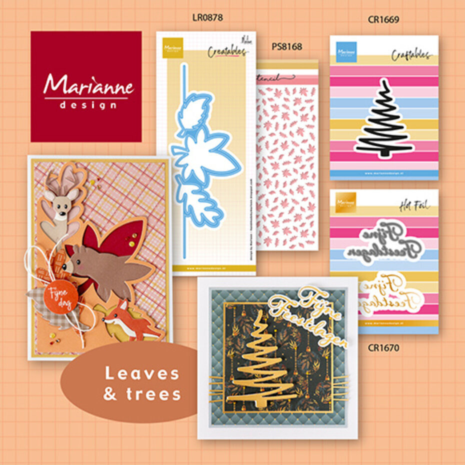 Marianne Design Masking Stencil A5 Welcome Fall (PS8168) - Paperpads.nl