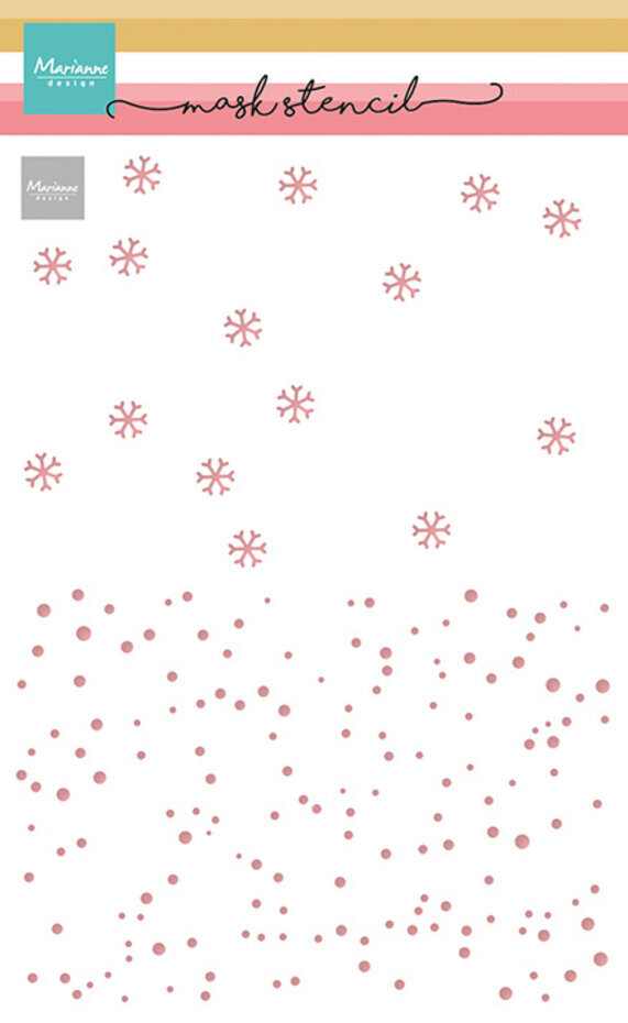 Marianne Design Masking Stencil A5 2 Layer Snow (PS8169) - Paperpads.nl