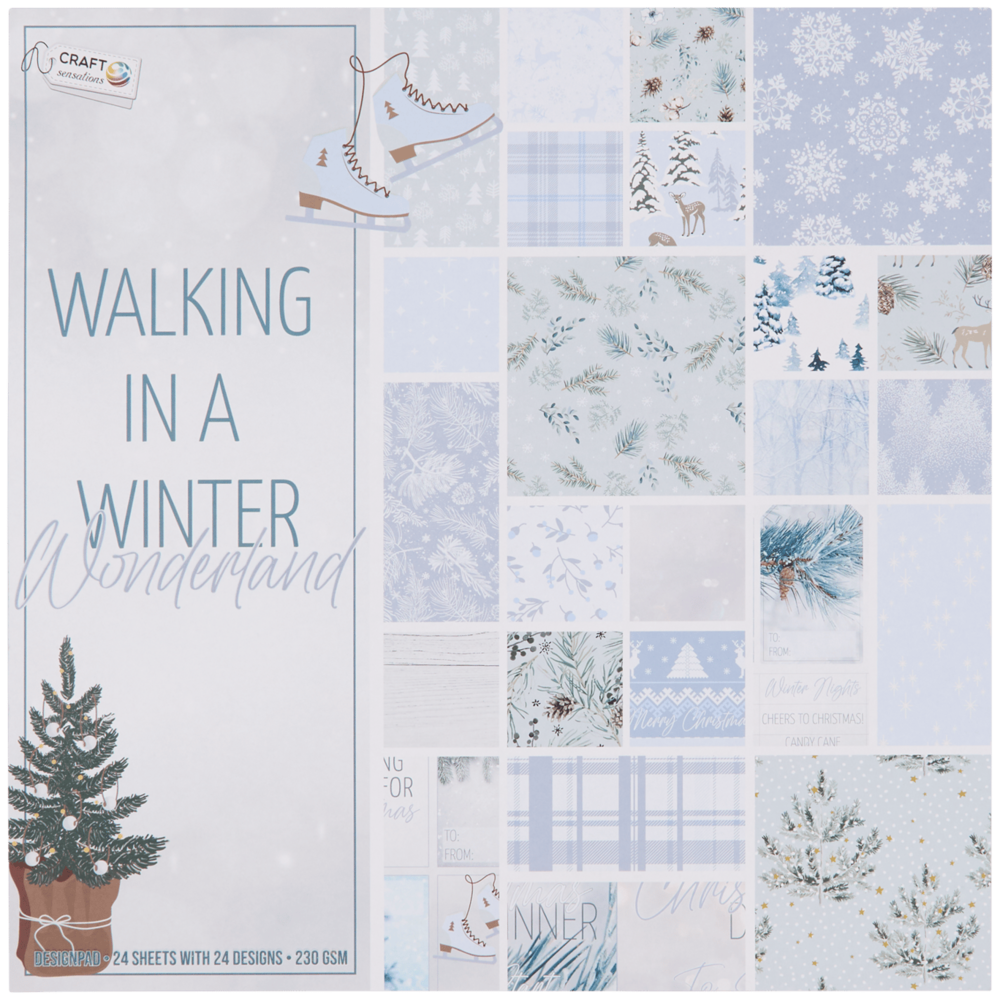 Craft Sensations Walking in a Winter Wonderland 12x12 Inch Paper Pad ...
