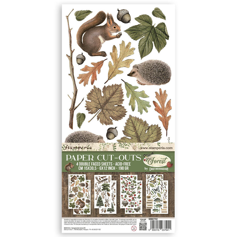 Stamperia Forest Paper Cut-outs (SBBCT02) - Paperpads.nl