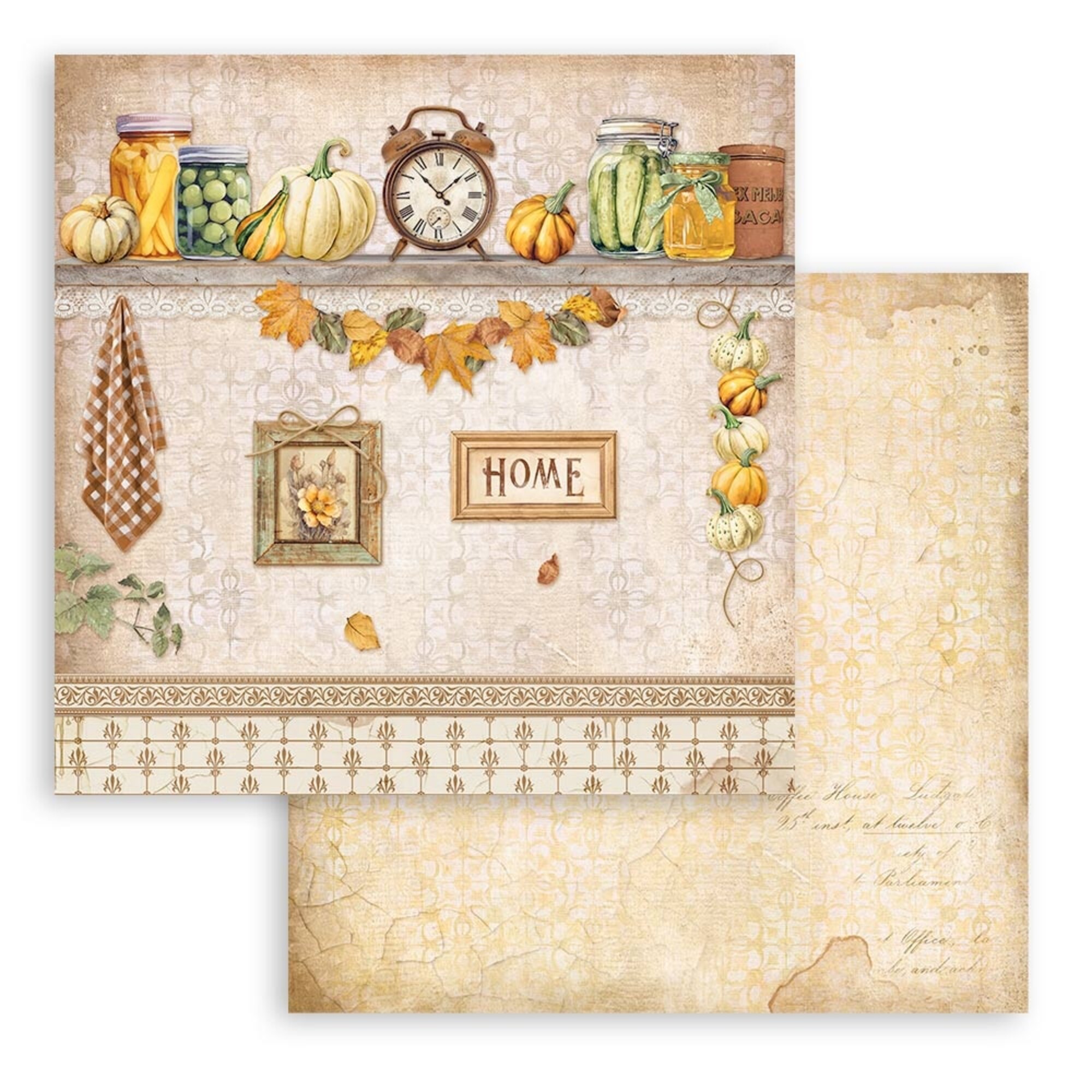 Stamperia Golden Harmony 12x12 Inch Paper Pack (SBBL160) - Paperpads.nl