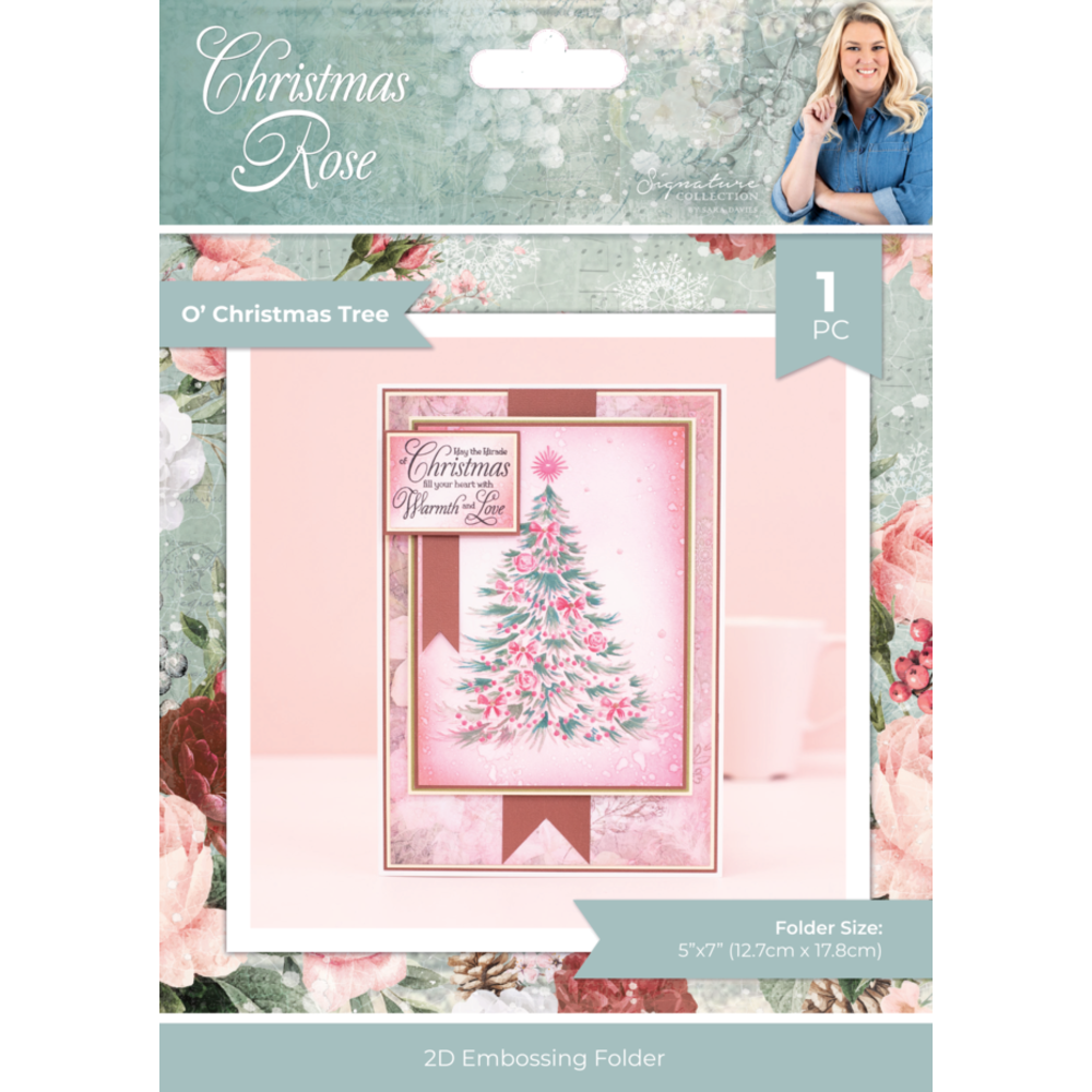 Crafter's Companion Christmas Rose 2D Embossing Folders O' Christmas ...