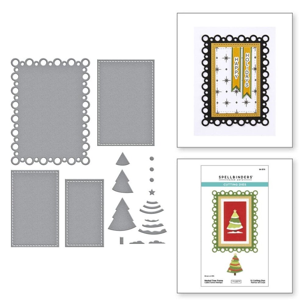 Spellbinders Essential Holiday Nested Tree Frame Dies (S4-1376 ...