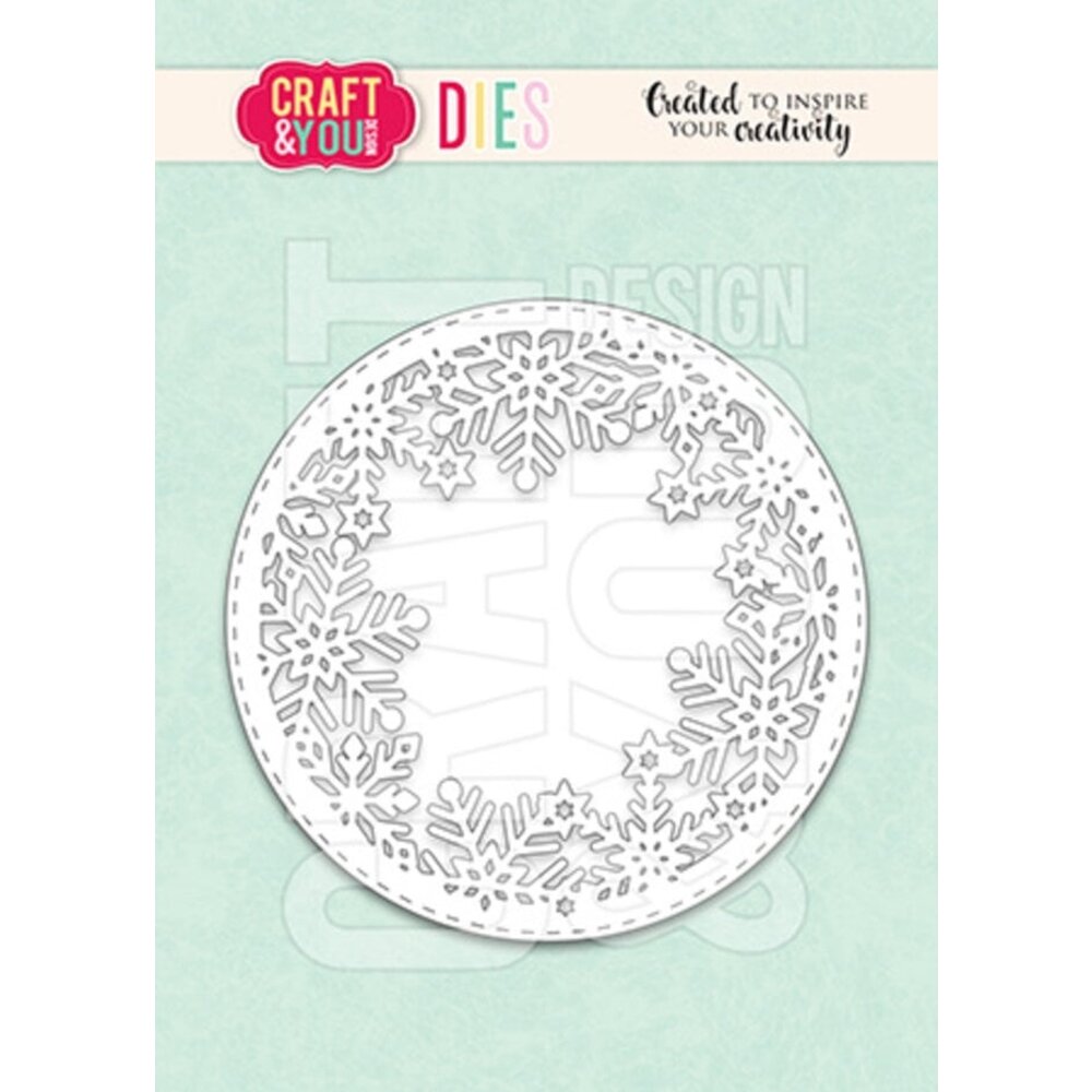Craft & You Dies Round Snowflakes Frame (CW305) - Paperpads.nl