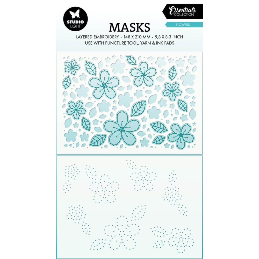 Studio Light Essentials Flowers Layered Embroidery Masking Stencil (SL ...