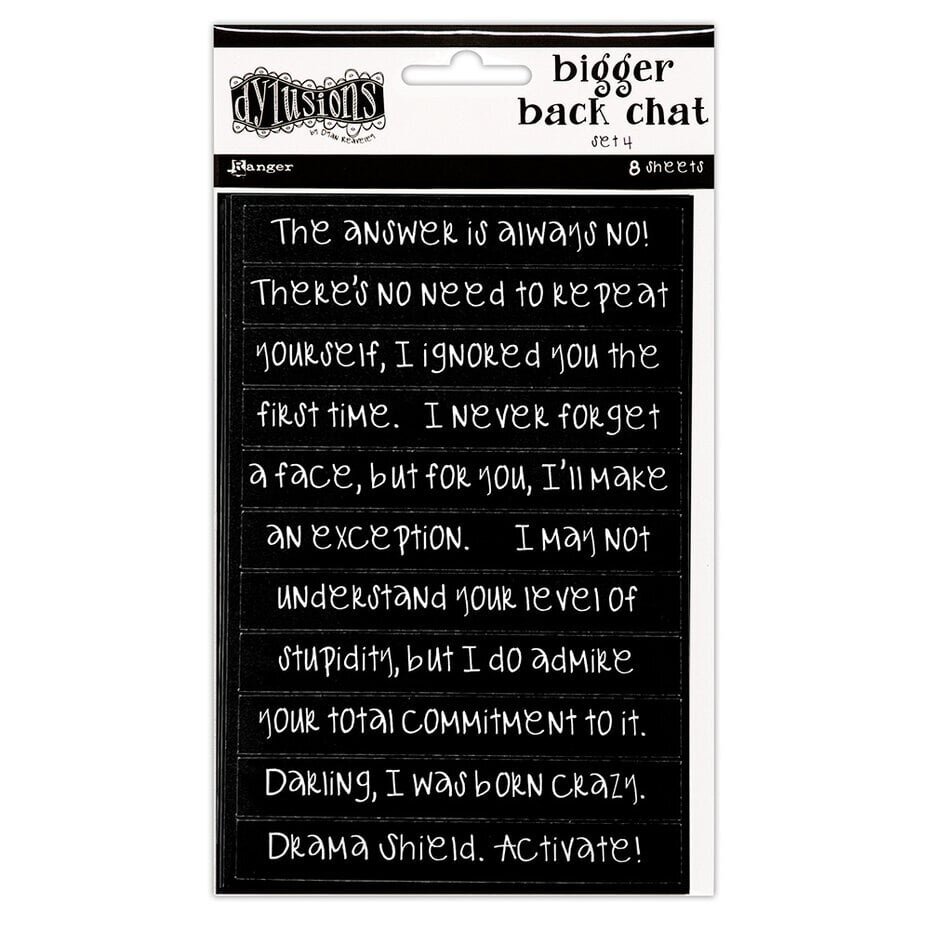Ranger Dylusions Bigger Back Chat Set 4 Black (DYA86642) - Paperpads.nl
