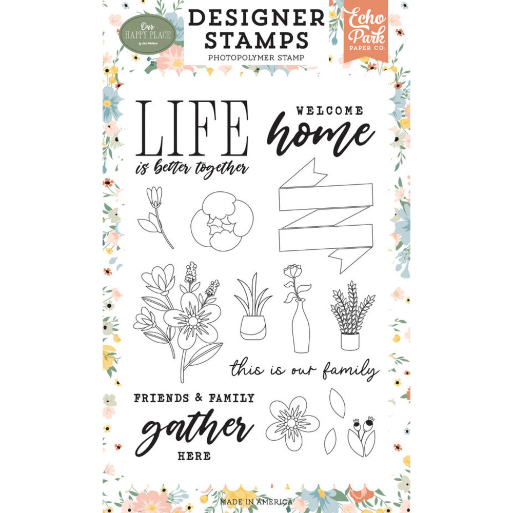 Echo Park Our Happy Place Better Together Banner Clear Stamp (OHP39904 ...