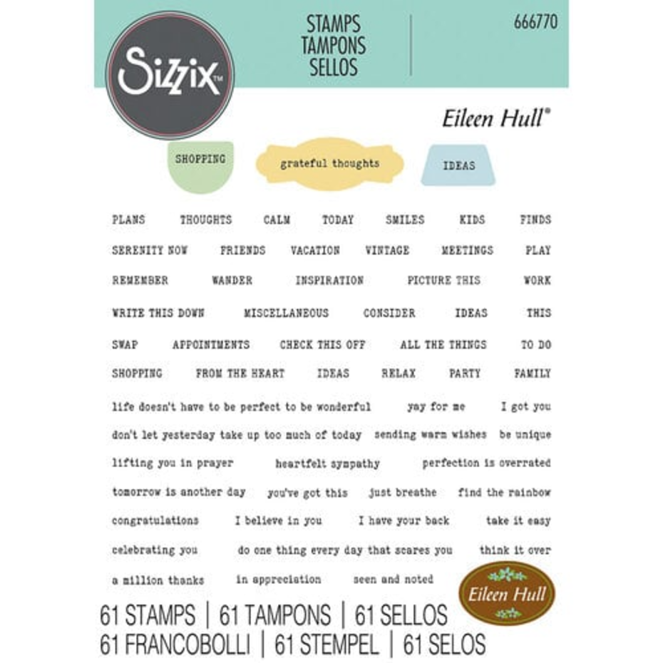Sizzix Clear Stamps Fan Favorites (666770) - Paperpads.nl