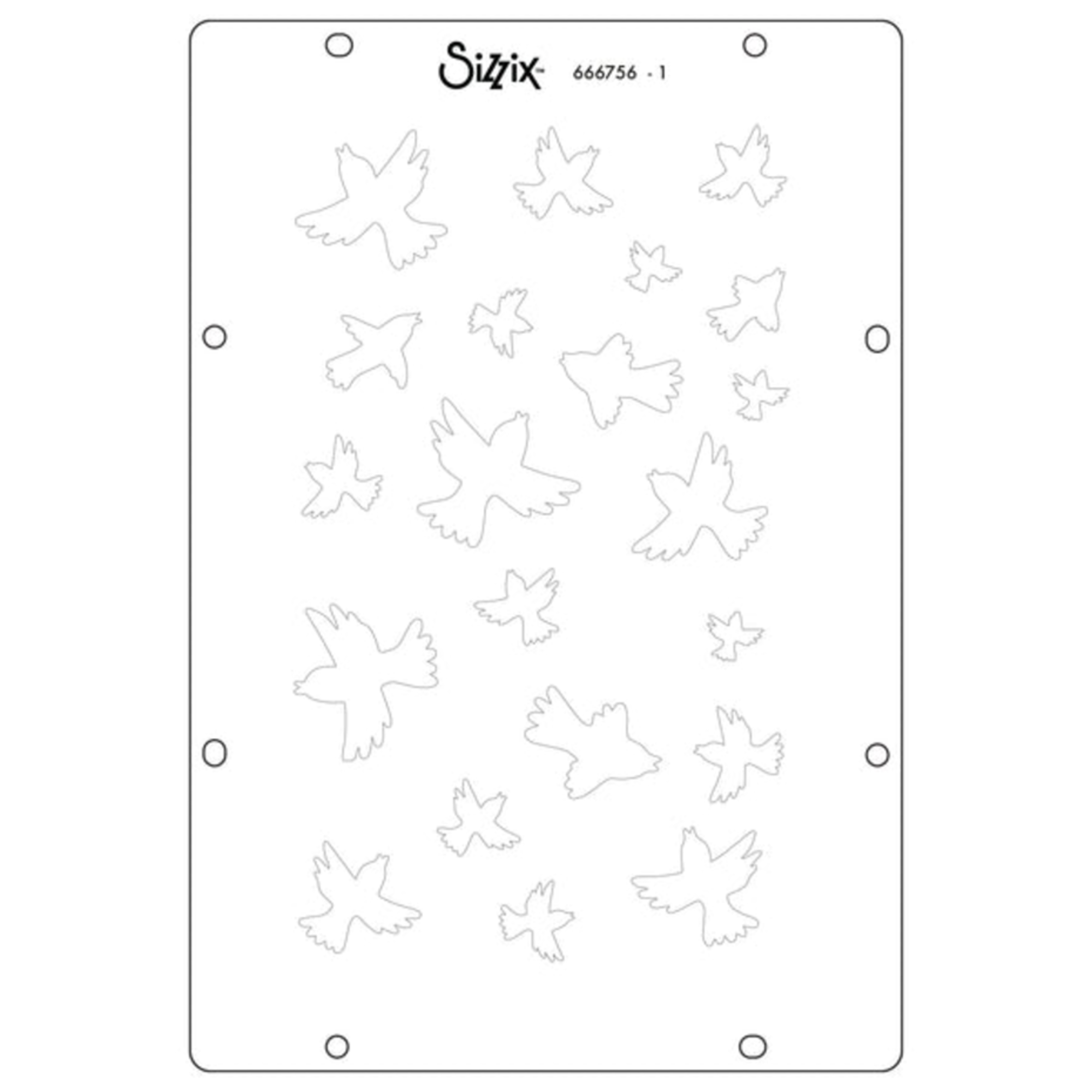 Sizzix Cat Kerr Stencil & Stamp Ikigai (666756) - Paperpads.nl