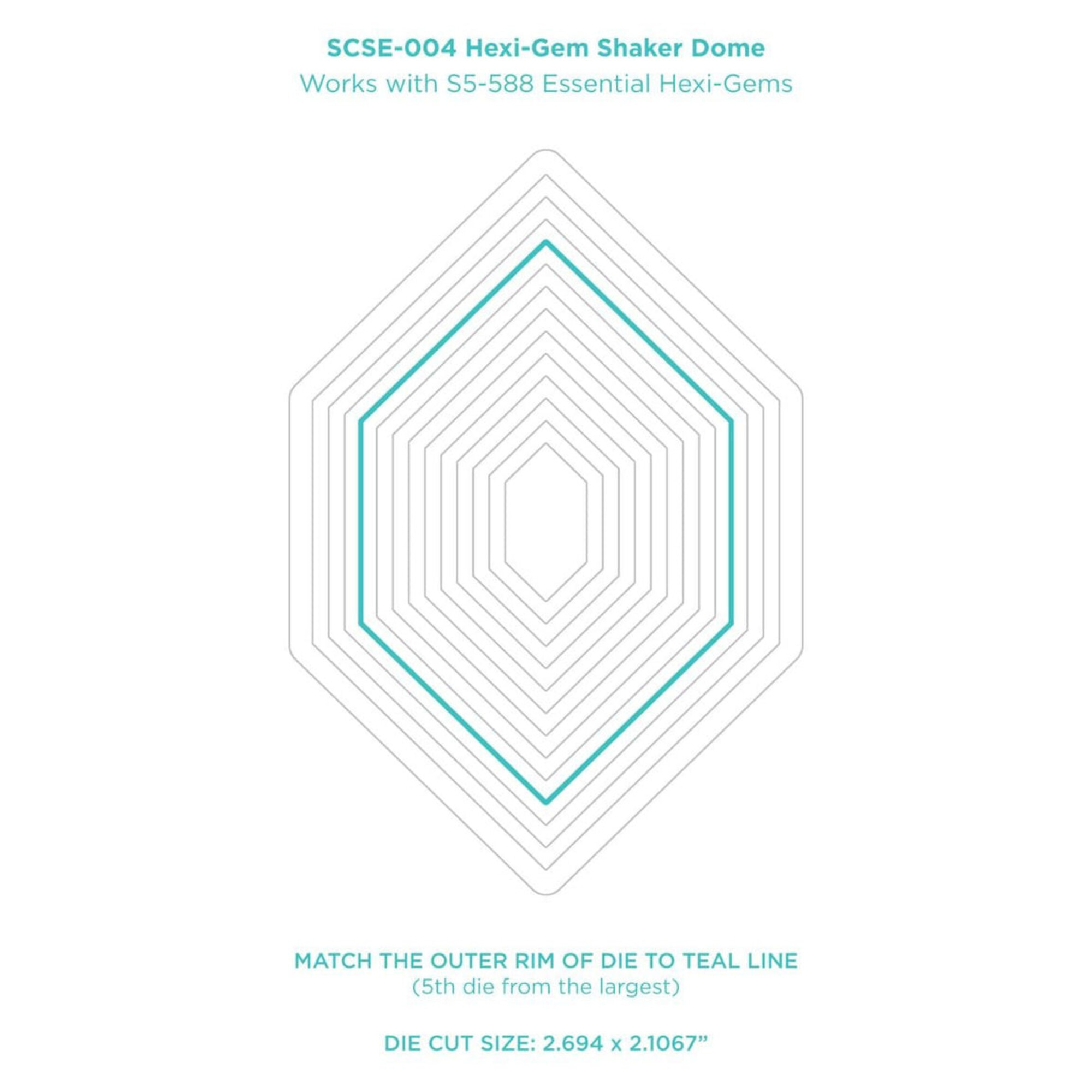Spellbinders Hexi-Gem Shaker Dome (SCSE-004) - Paperpads.nl