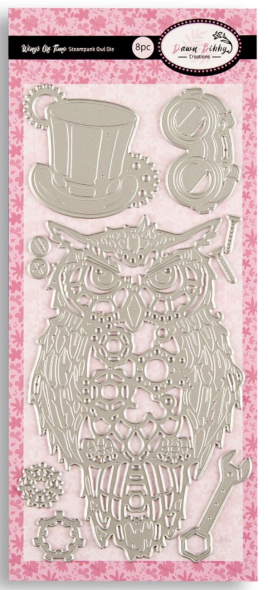 Dawn Bibby Wings Of Time Die Steampunk Owl (DB1030) - Paperpads.nl