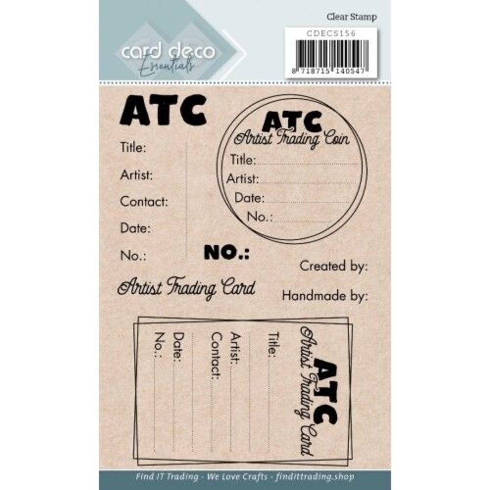 Card Deco Clear Stamp ATC (CDECS156) - Paperpads.nl