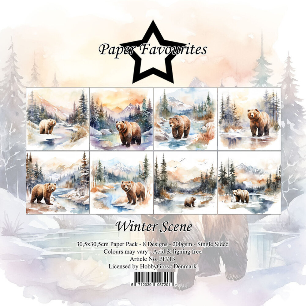 Paper Favourites Winter Scene 12x12 Inch Paper Pack (PF713) - Paperpads.nl