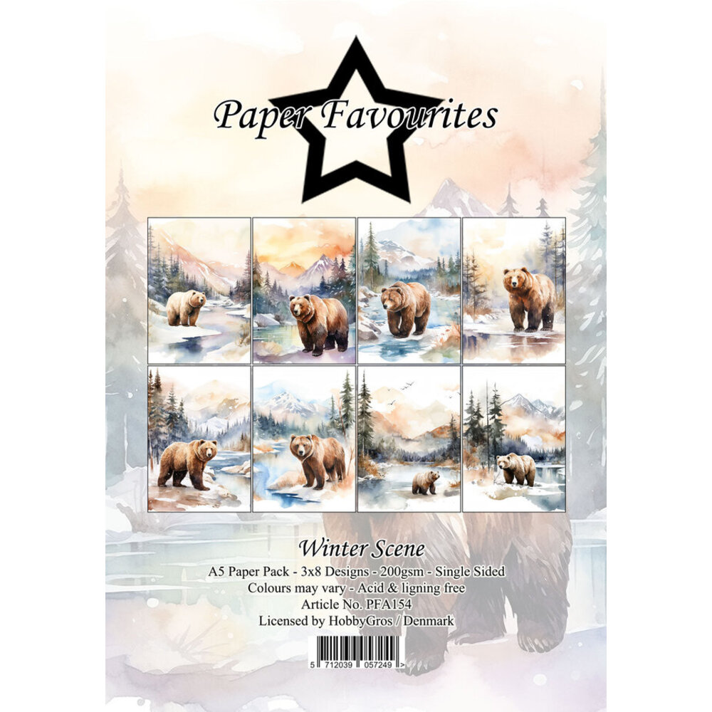 Paper Favourites Winter Scene A5 Paper Pack (PFA154) - Paperpads.nl