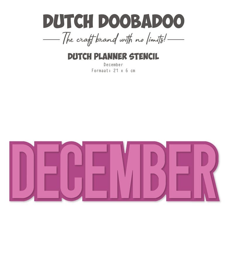 Dutch Doobadoo Dutch Planner Stencil A5 December (470.784.348 ...